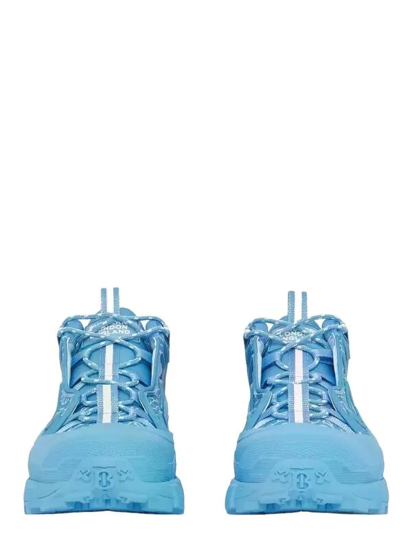 Burberry Arthur Monogram Print Sneakers - Blue