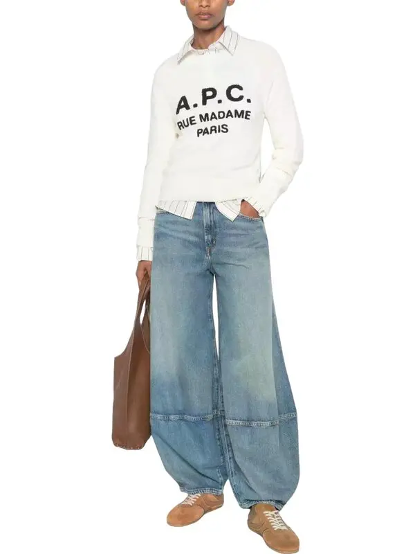 AGOLDE Lantern Seam-detail Jeans - Neutrals