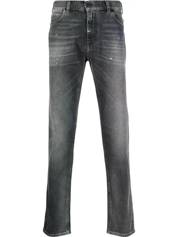 Emporio Armani Slim-cut Stonewashed Jeans - Grey