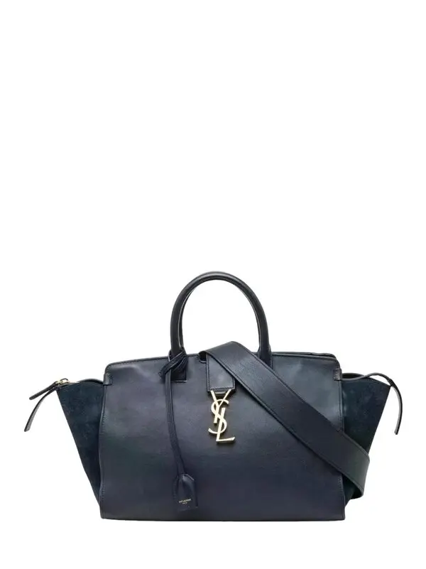 Saint Laurent Small Downtown Cabas Satchel - Blue