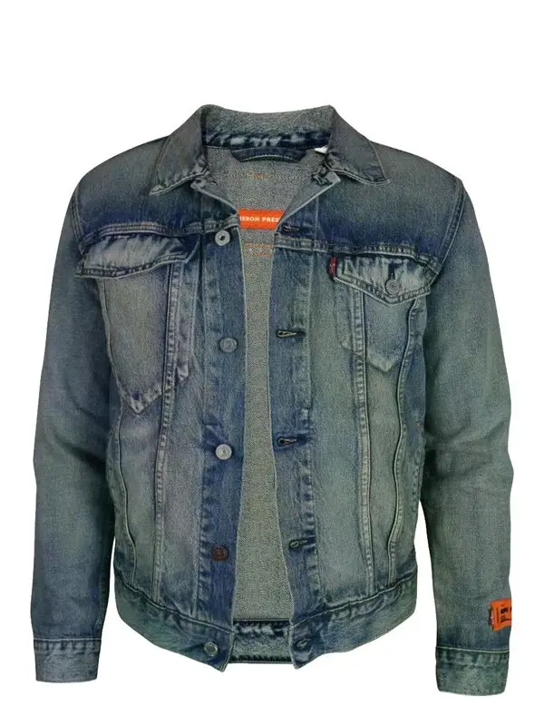 Heron Preston Faded Denim Jacket - Blue