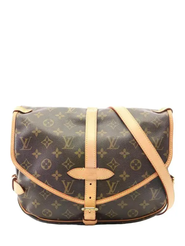 LOUIS VUITTON Monogram Saumur Mm Shoulder Bag - Brown