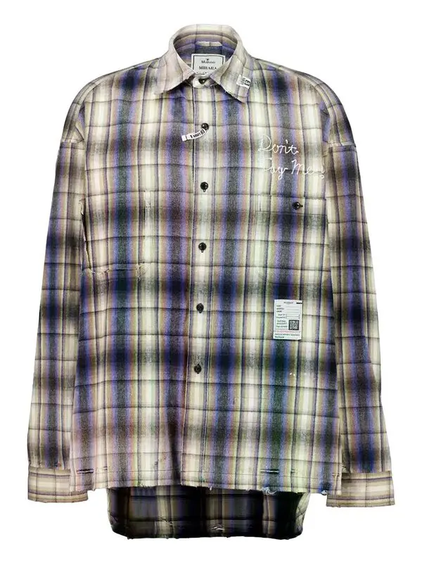 Mihara Yasuhiro Beige Check Cotton Shirt - Neutrals
