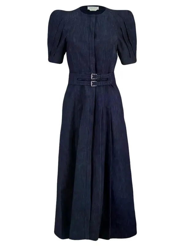 Gabriela Hearst Patricia Belted Midi Dress - Blue