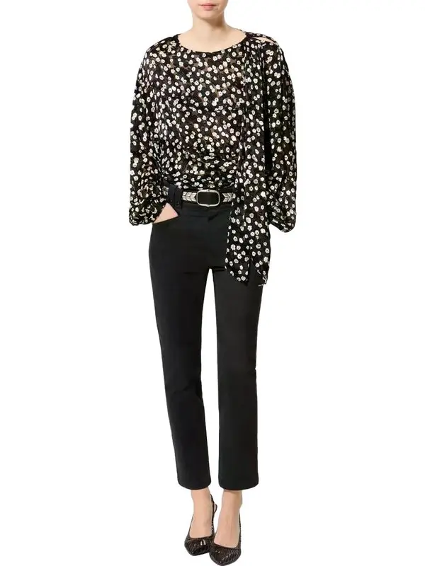 Isabel Marant Étoile Floral Devoré Effect Top - Black