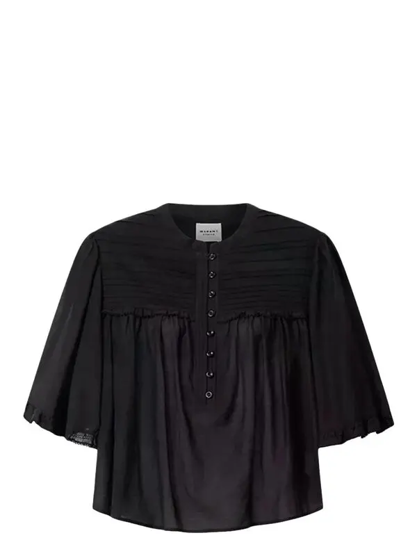 MARANT ETOILE Douna Voile Top - Black
