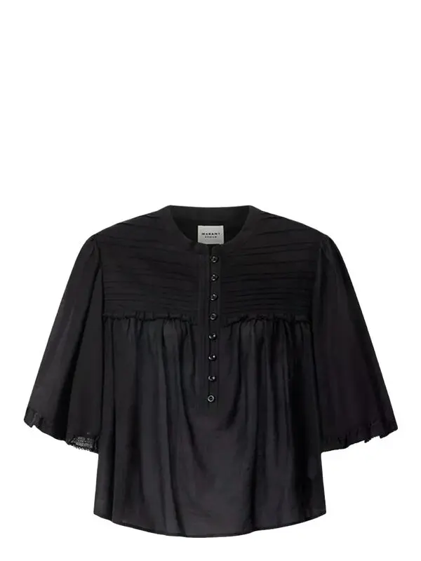 MARANT ETOILE Douna Voile Top - Black