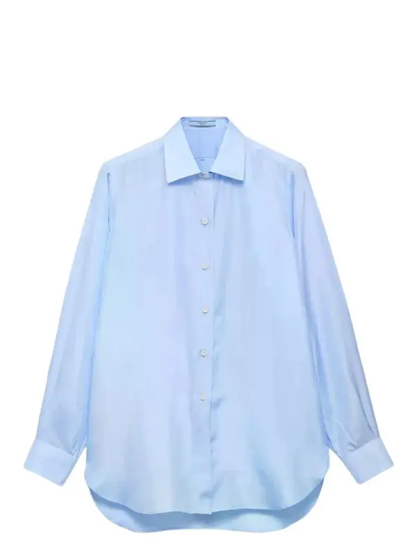 Prada Silk Poplin Shirt - Blue