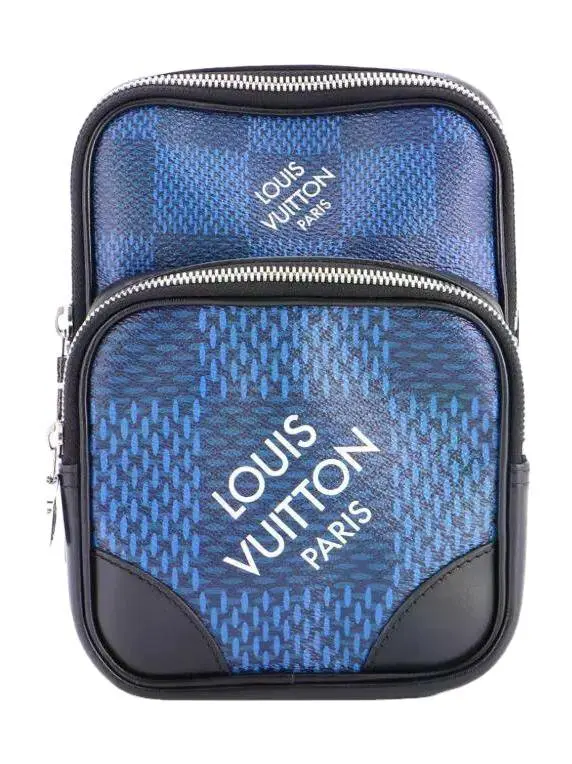 LOUIS VUITTON Amazone Sling Bag Damier Graphite 3d - Blue