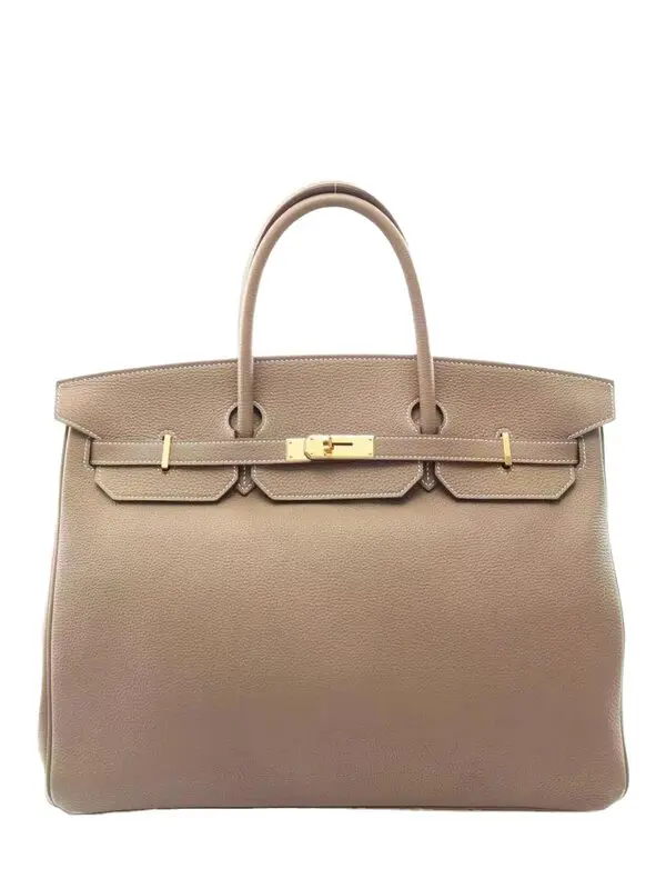 Hermès 40 Birkin Leather Tote Bag - Neutrals