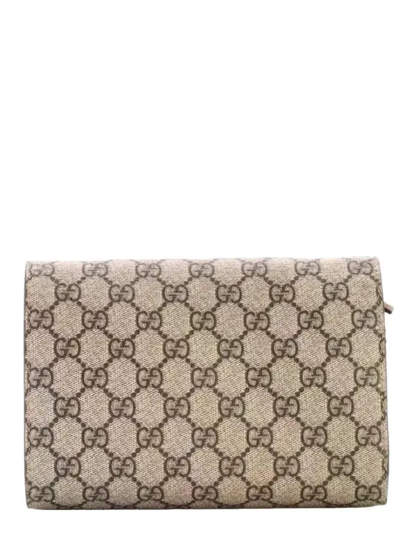 Gucci Dionysus Chain Wallet Gg Coated Canvas - Brown