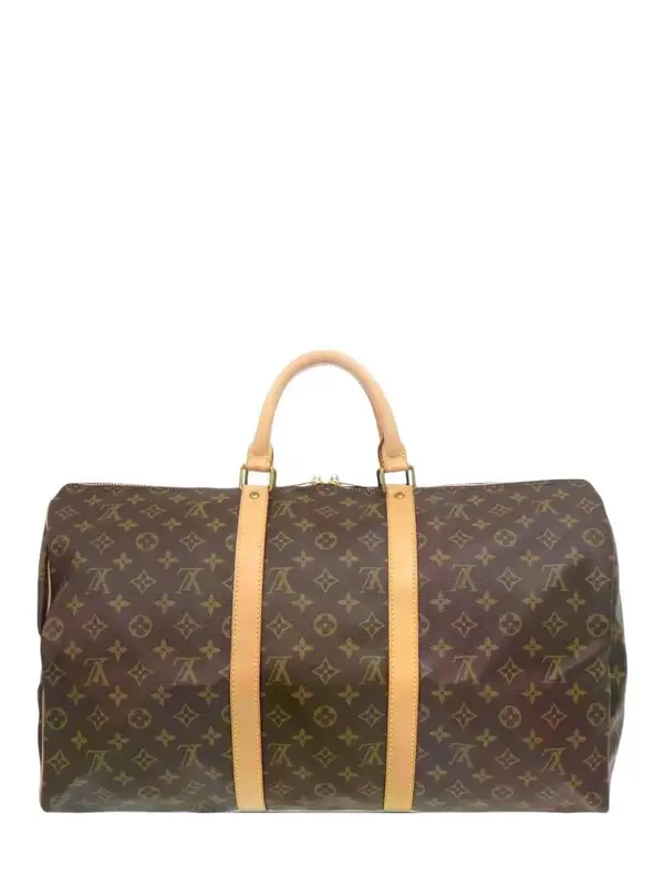 LOUIS VUITTON Monogram Keepall 50 Travel Bag - Brown
