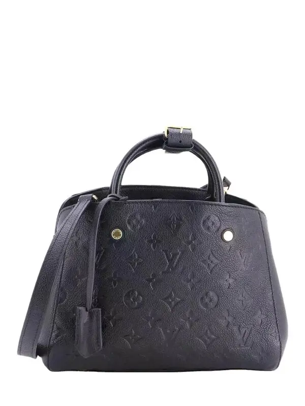 LOUIS VUITTON Montaigne Monogram Empreinte Leather Bb Satchel - Blue