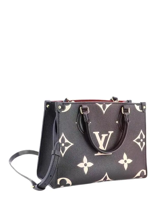LOUIS VUITTON Onthego Bicolor Monogram Empreinte Giant Pm Tote Bag - Black
