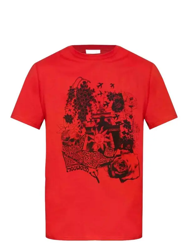 Alexander McQueen Graphic-print T-shirt - Red