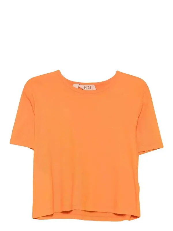 N°21 Cropped Crew Neck T-shirt - Orange