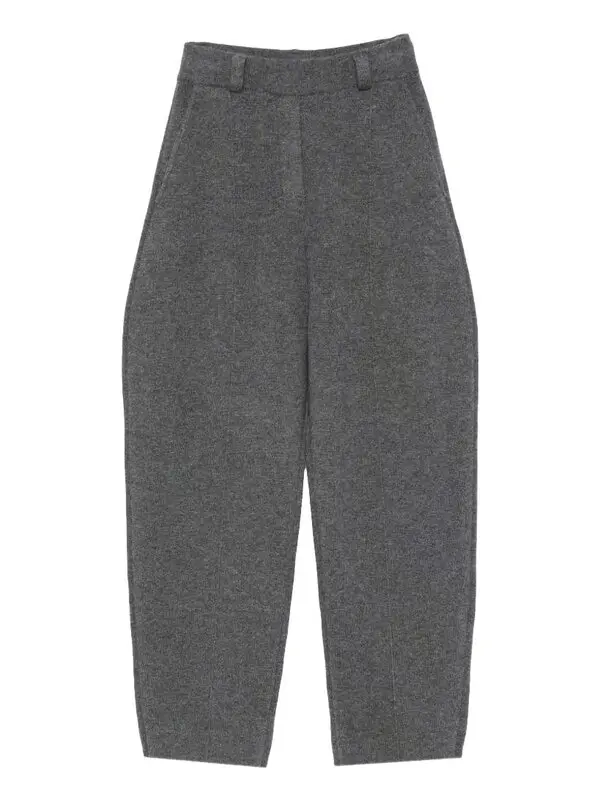 LISA YANG Wrenda Belt-loop Knitted Trousers - Grey