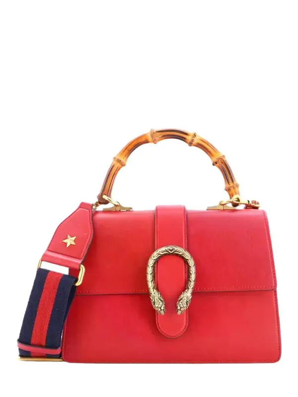 Gucci Dionysus Bamboo Top Handle Bag - Red