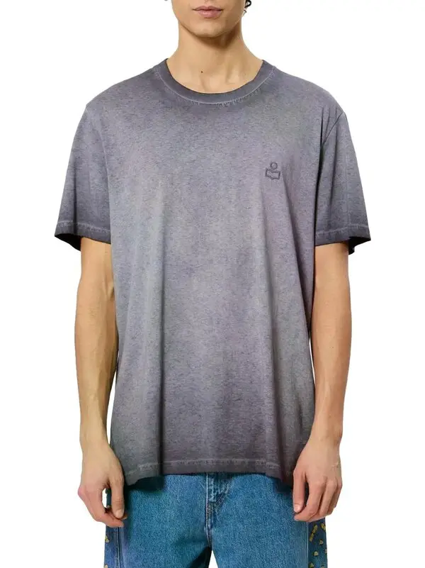 MARANT Honore Logo-embroidered T-shirt - Grey