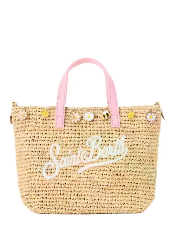 MC2 SAINT BARTH Mini Raffia Tote Bag - Neutrals