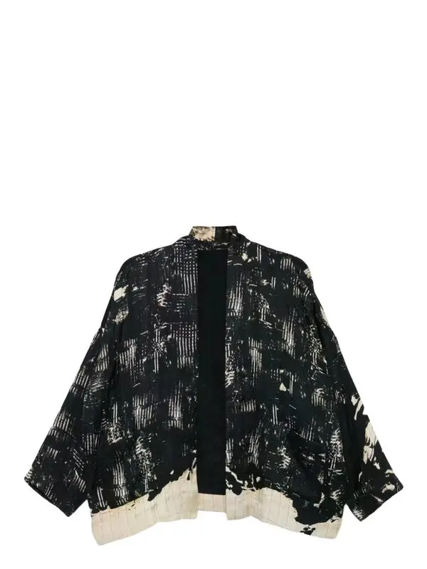 RAGA Long-sleeve Patterned Jacket - Black