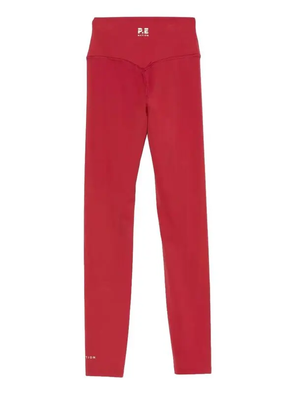 P.E Nation Logo-print Leggings - Red