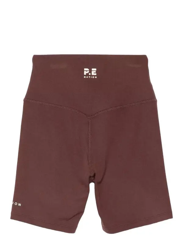 P.E Nation Signature Bike Shorts - Brown