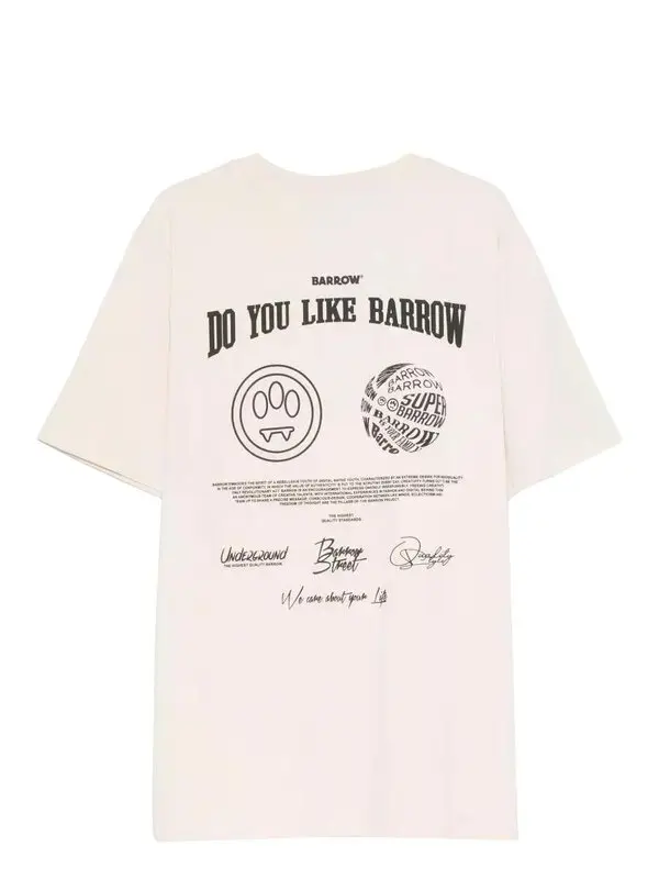 BARROW Logo-print Short-sleeve T-shirt - Neutrals