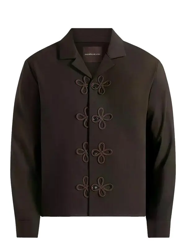 Manière De Voir Valen In Applique Detail Long Sleeve Shirt - Brown