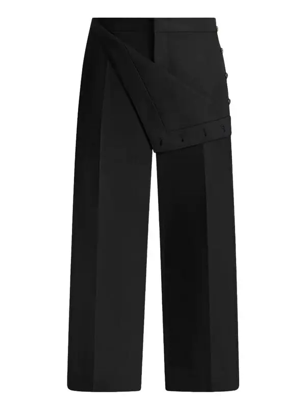 Manière De Voir Henri Foldover Trousers - Black