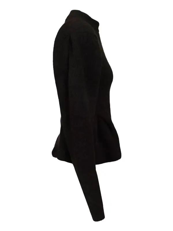 ROTATE BY BIRGER CHRISTENSEN Peplum Hem Sweater - Black