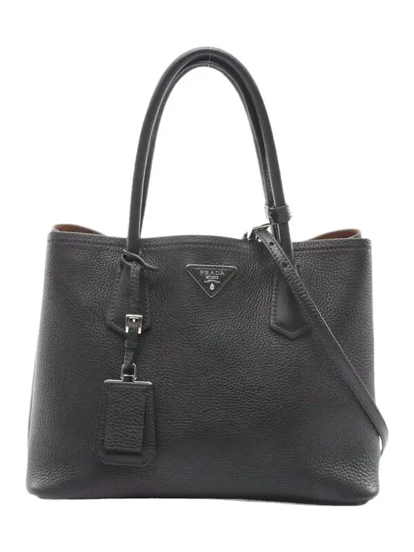 Prada 2000s Triangle-logo Tote Bag - Black