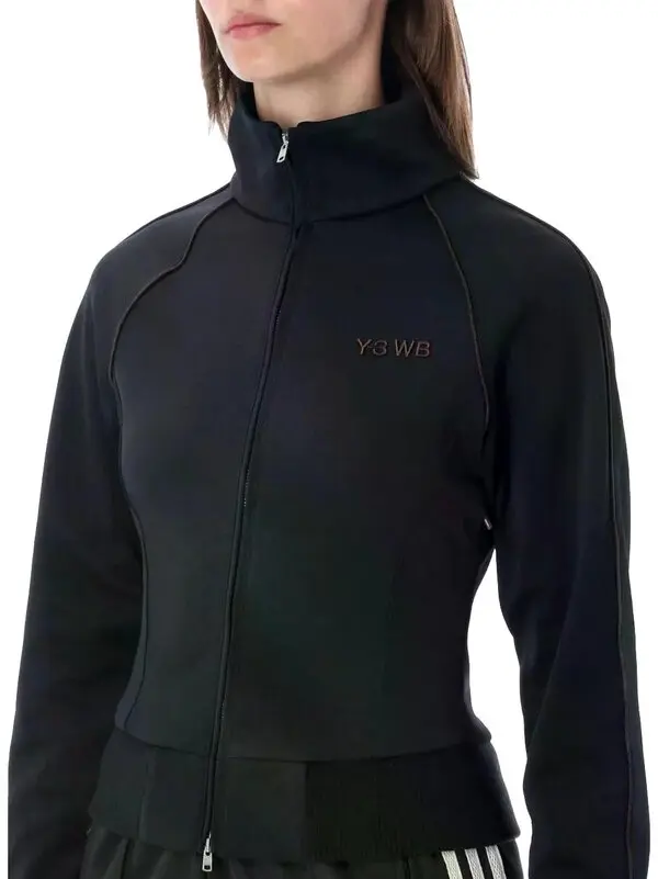 Adidas X Wales Bonner Logo-print Zip-up Sweatshirt - Black
