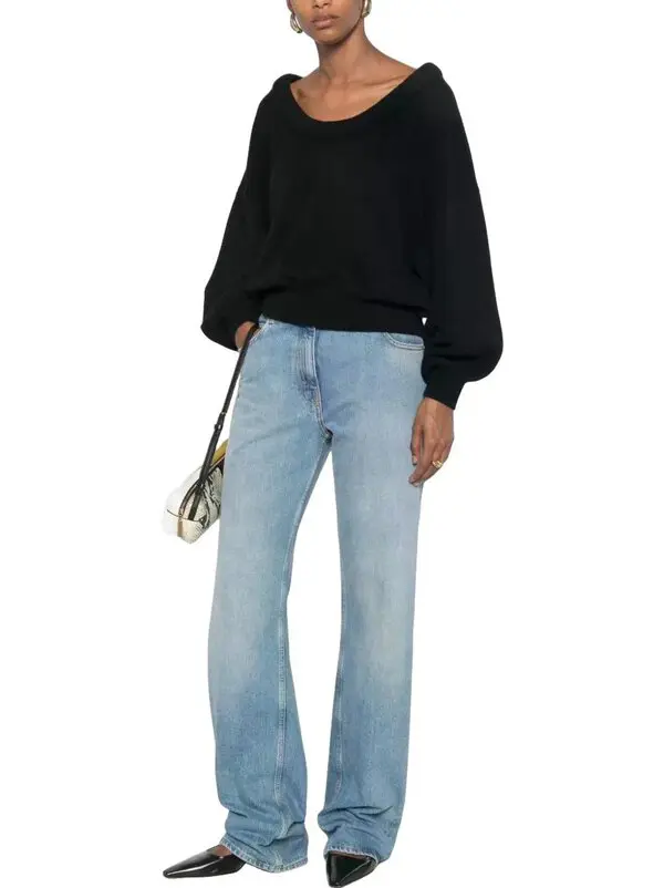 LISA YANG Doria Off-shoulder Sweater - Black