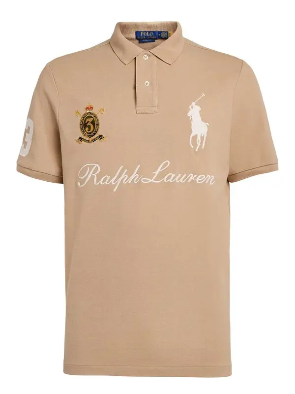 Polo Ralph Lauren Mesh Signature Logo Polo Shirt - Beige