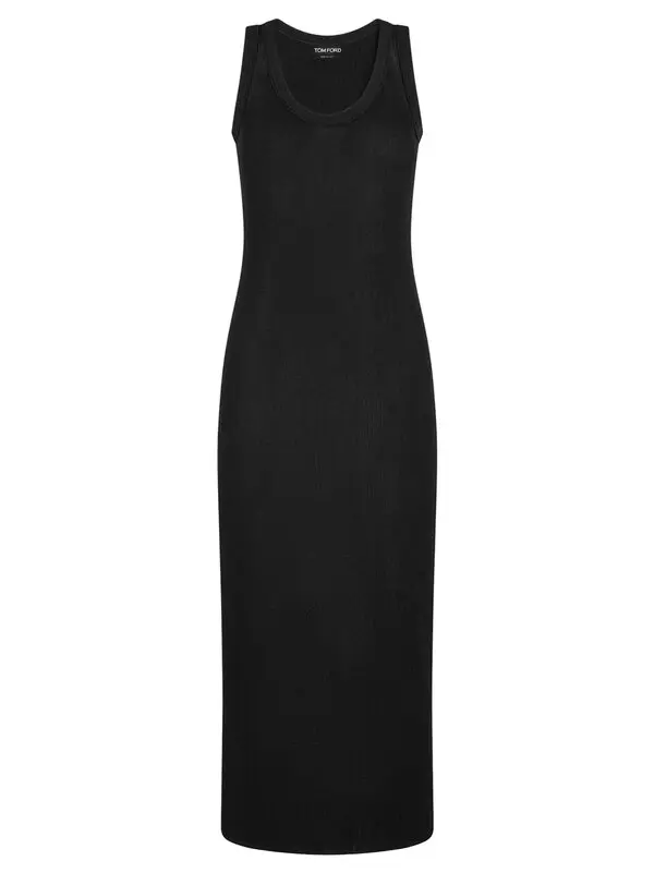 TOM FORD Knit Scoop Neck Midi Dress - Black