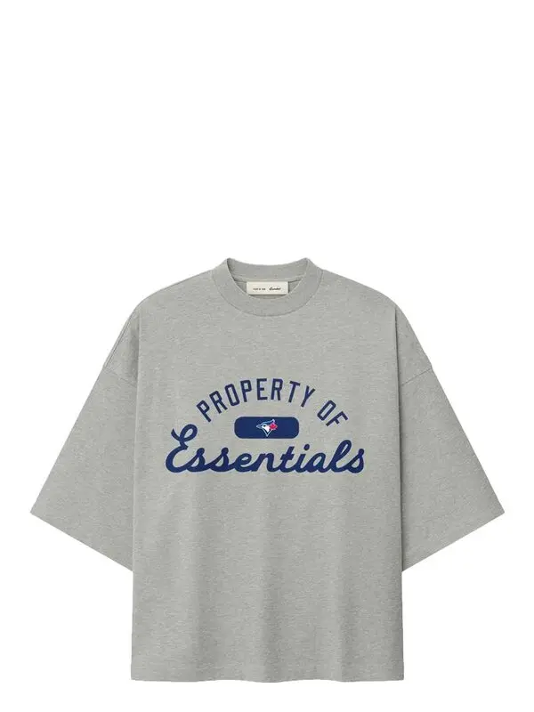 Fear Of God Blue Jays Merch Tee Concrete Heather - Grey