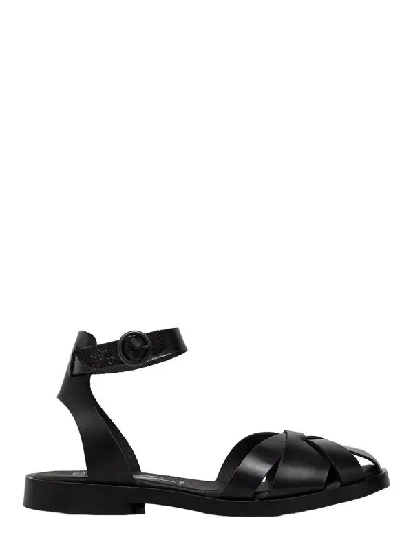 Fly London Leather Sandals With Buckle Fastening - Black