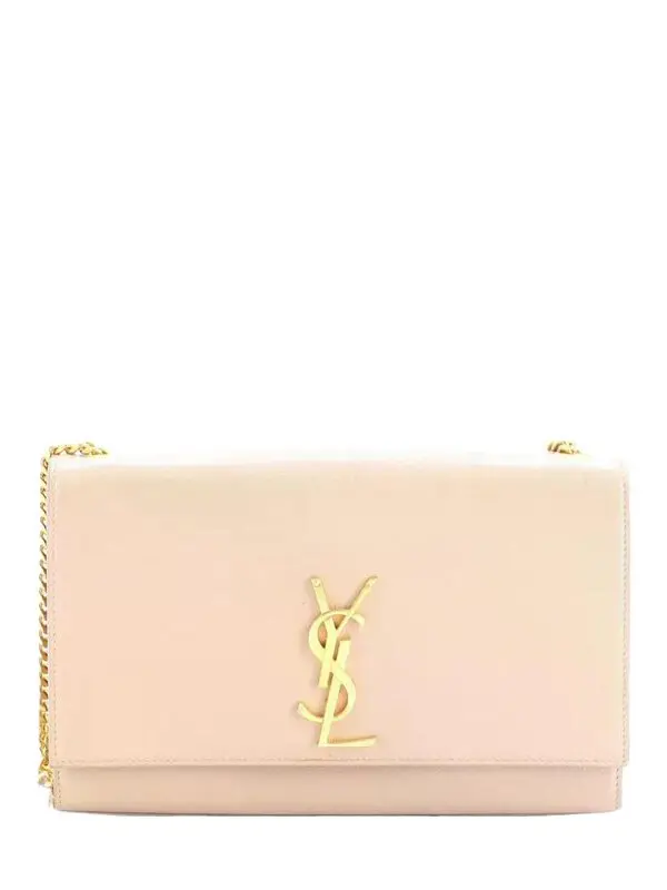 Saint Laurent Grainy Leather Medium Crossbody Bag - Neutrals