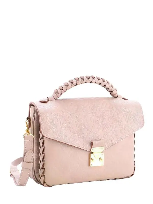 LOUIS VUITTON Monogram Empreinte Braided Handle Pochette Metis Crossbody Bag - Neutrals