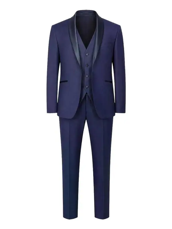 Tagliatore Shawl-lapel Three-piece Suit - Blue