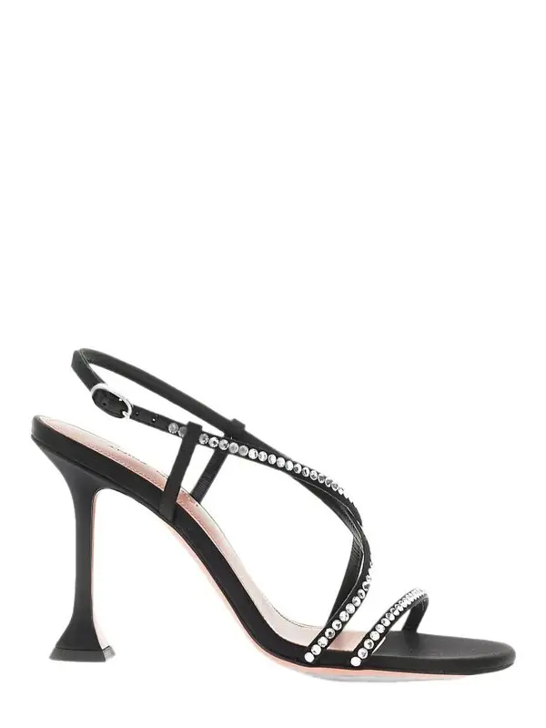 Amina Muaddi Sally Heeled Sandals - Black