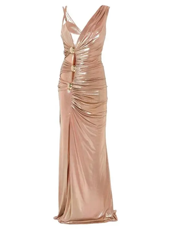 BABYLON Sleeveless Gathered Maxi Dress - Neutrals