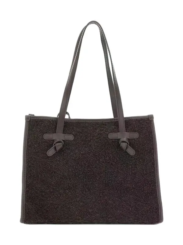MARCELLA CLUB Bouclé-effect Tote Bag - Brown