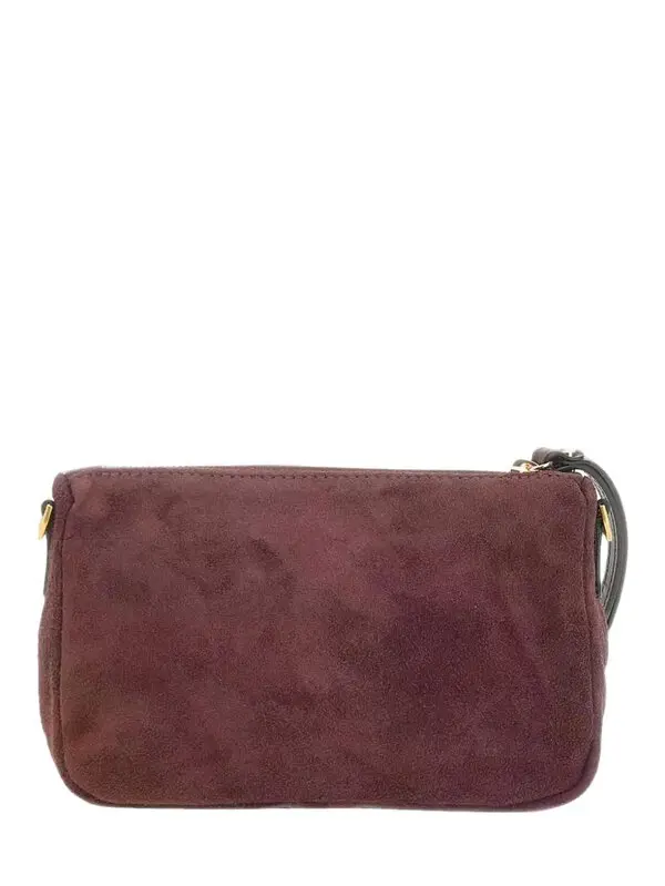 GIANNI CHIARINI Nora Suede Clutch Bag - Red