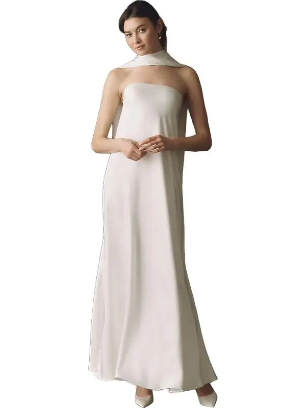 Watters Pepper Gown - Ivory
