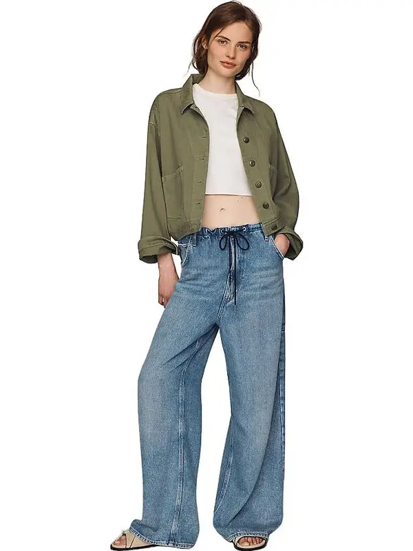 AGOLDE Shaw Tie-waist High-rise Jeans - Script