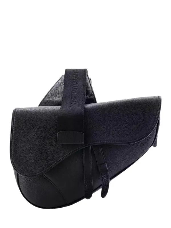 Dior Saddle Leather Mini Crossbody Bag - Black