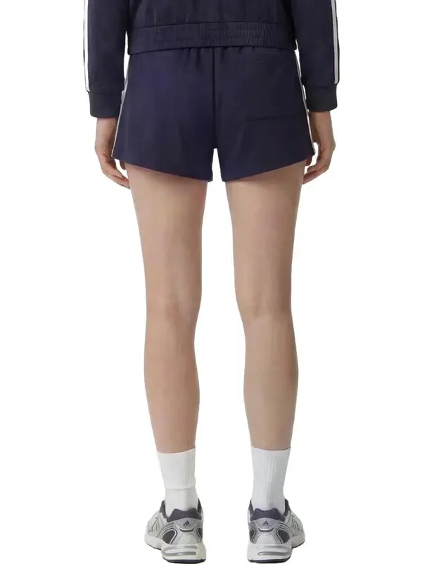 SPORTY & RICH Logo Print Mini Shorts - Blue