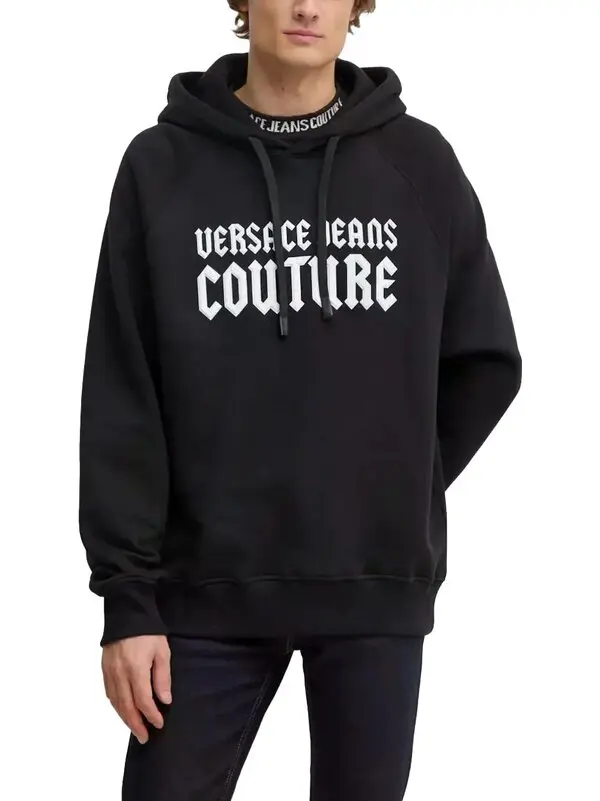 Versace Raglan Sleeve Hoodie - Black